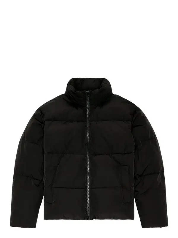 DIESEL® W-raveel Straight Hem Zip-up Down Jacket - Black