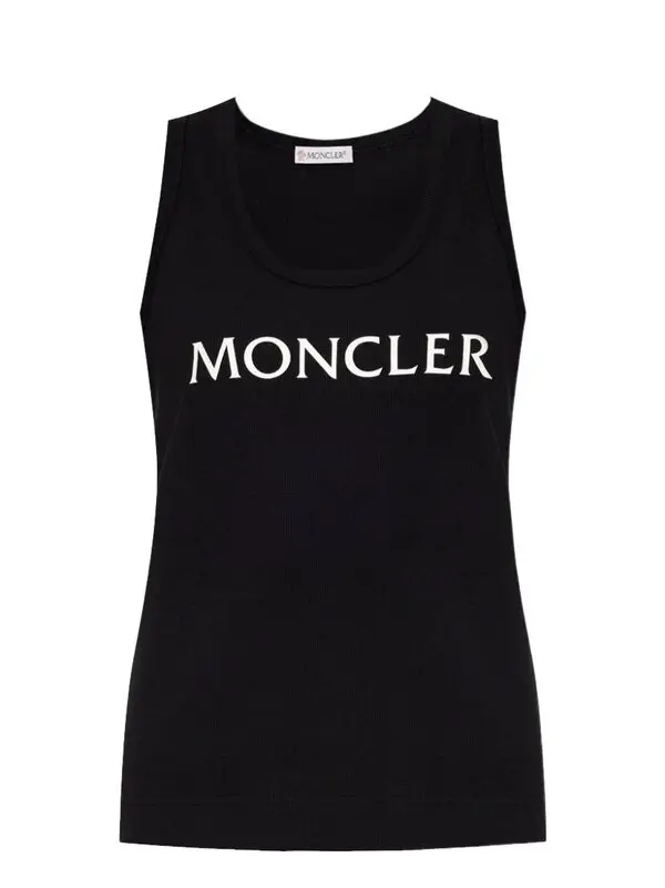 Moncler Logo Tank Top - Black