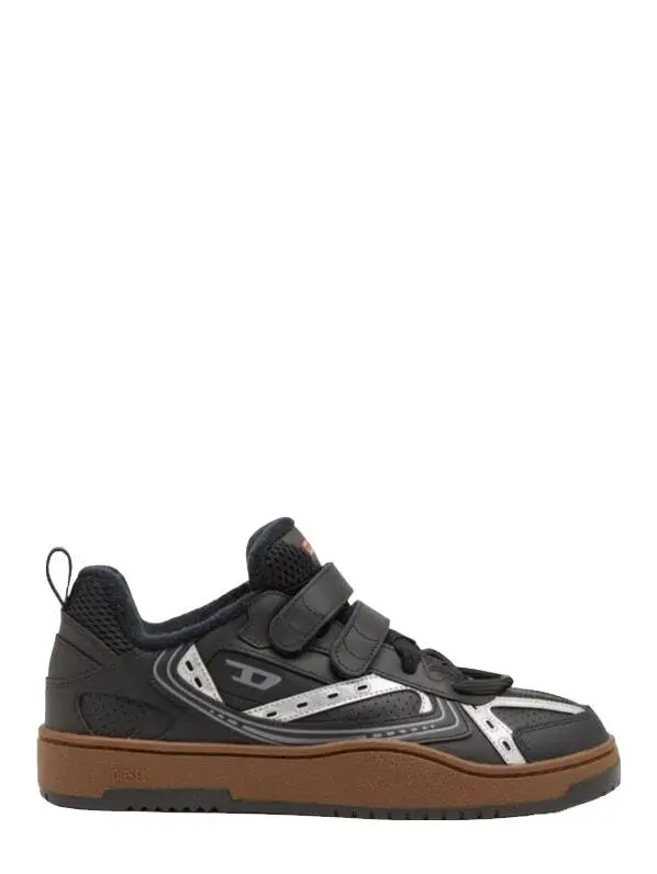 DIESEL® S-ukiyo Logo-printed Touch-strap Sneakers - Black