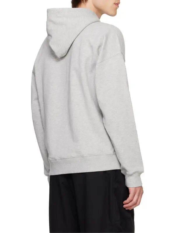 DIESEL® Logo Embroidered Drawstring Hoodie - White