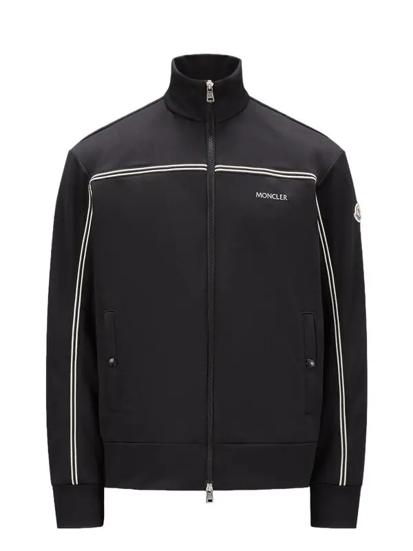 Moncler Triacetate Zip-up Sweatshirt - Black