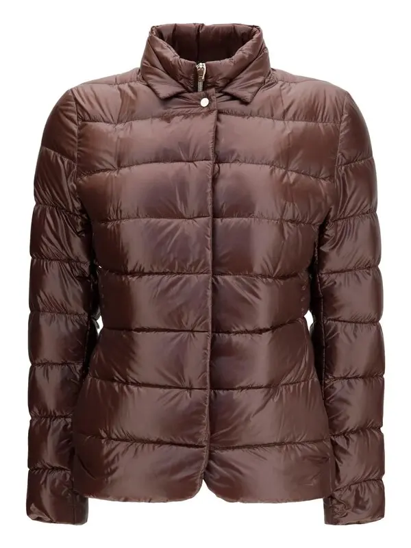 Herno Long Sleeved Quilted Down Jacket - Brown