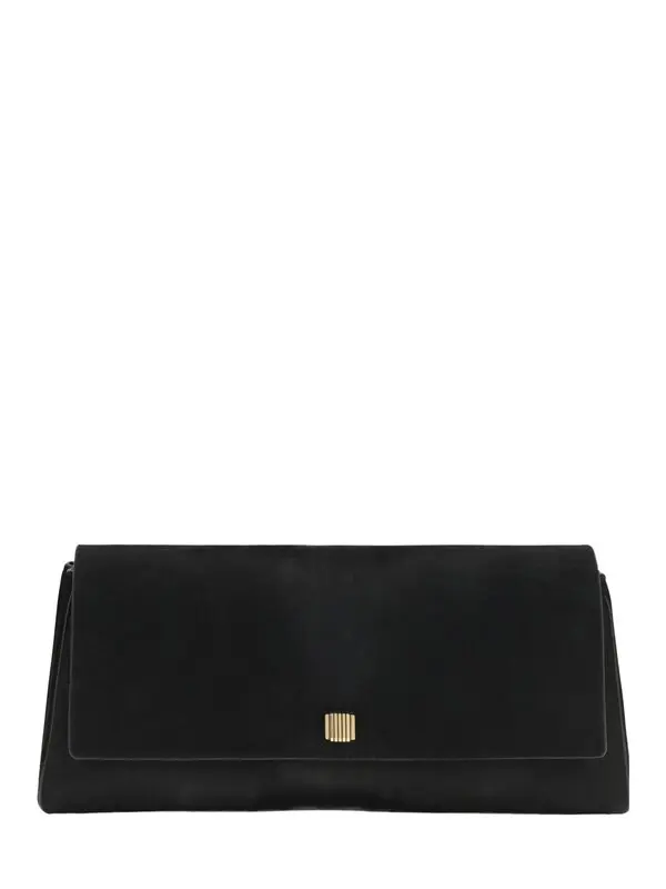 Khaite Audrey Leather Clutch Bag - Black