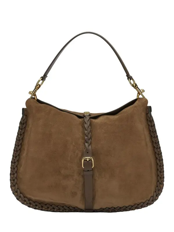 Etro Pony Large Braided Shoulder Bag - Brown