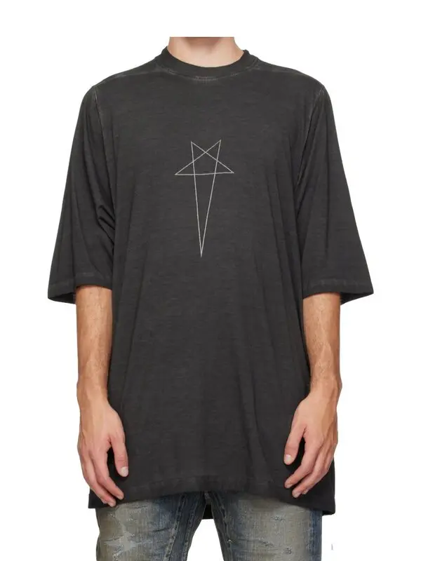 Rick Owens Crew-neck T-shirt - Faded Black/silver