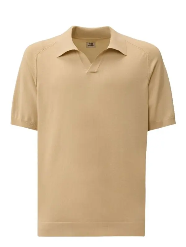 C.P. COMPANY Short-sleeve Cotton Polo Shirt - Nude