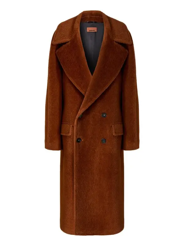 Missoni Oversized Alpaca And Wool-blend Coat - Brown