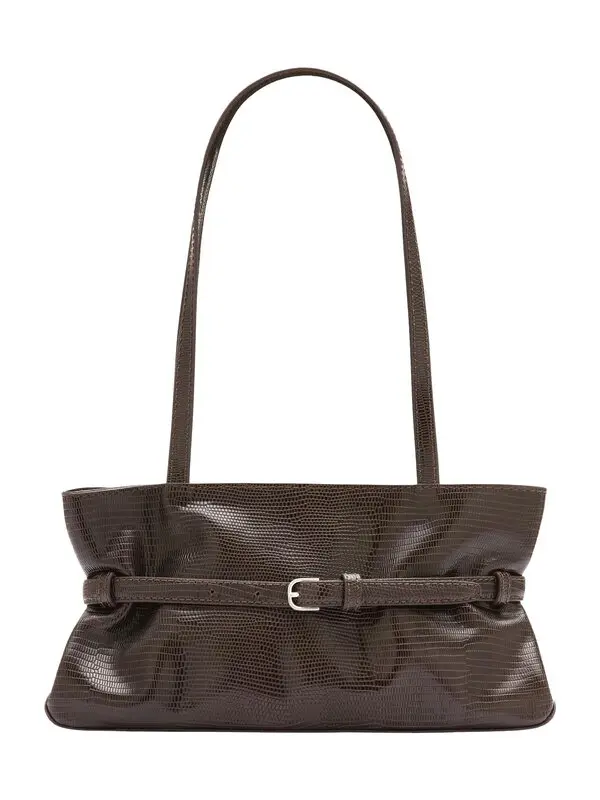 ST. AGNI Belt Detail Shoulder Bag - Brown