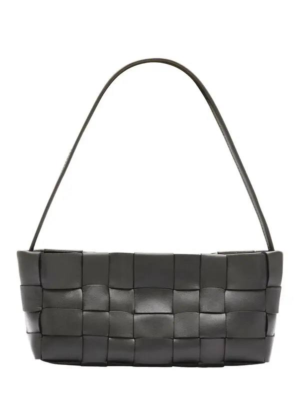 ST. AGNI Petit Woven Tote - Black