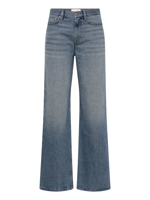 ST. AGNI High-rise Cotton Sculpt Jeans - Blue