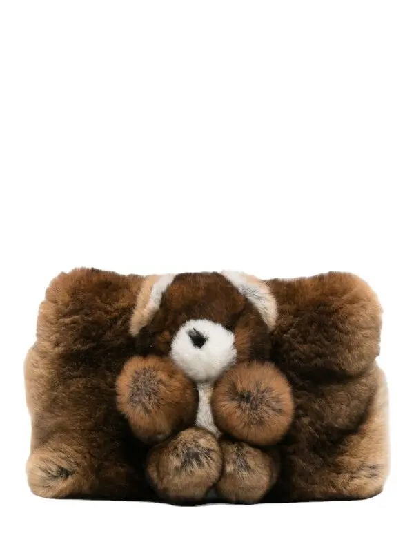 ANITA BILARDI Bear Clutch - Brown