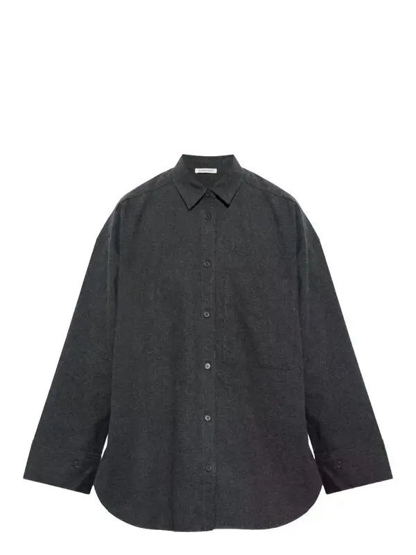 BY MALENE BIRGER Derris Flannel Cotton Shirt - Grey