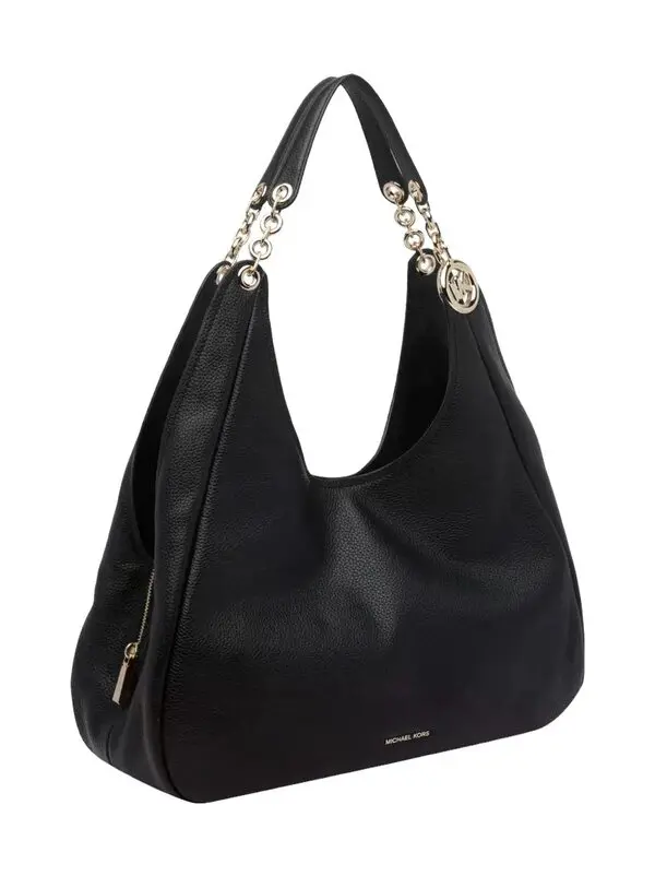 Michael Kors Ellie Large Pebbled-leather Shoulder Bag - Black