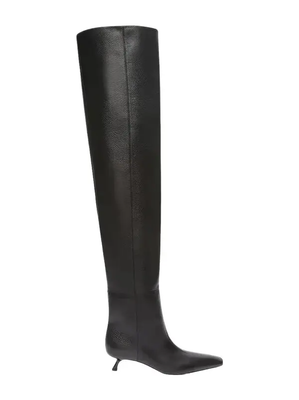 Sportmax Square-toe Over-the-knee Boots - Black