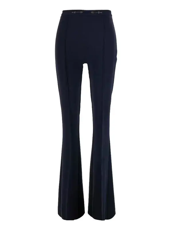 Elisabetta Franchi Belted Flared Trousers - Blue
