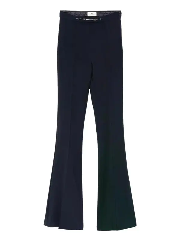 Elisabetta Franchi Belted Flared Trousers - Blue