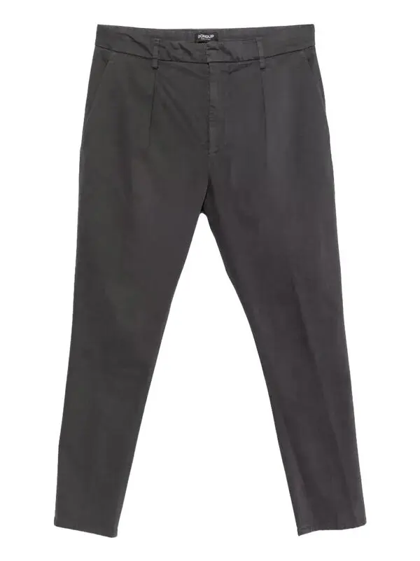 DONDUP Pleated Tapered Trousers - Black