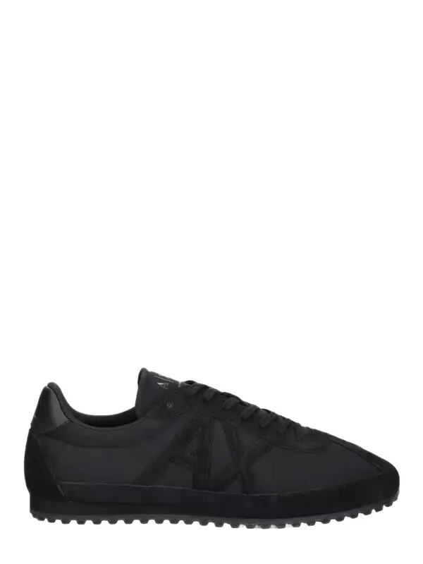 Armani Exchange Logo-patch Panelled Sneakers - Black