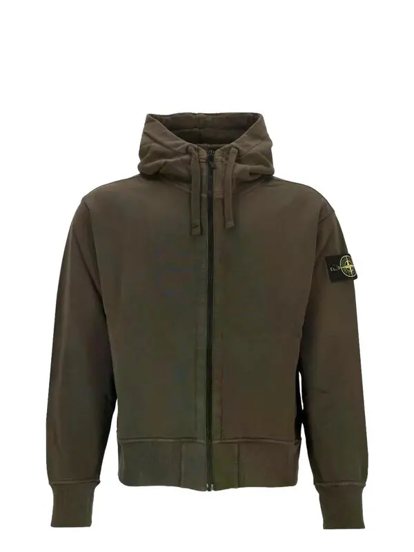 Stone Island 6100009 Organic Cotton Fleece Sweatshirt - Brown