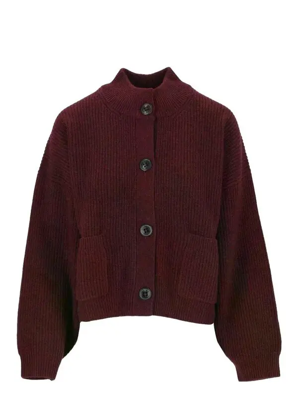 KUJTEN Milan Ribbed-knit Cashmere Cardigan - Red