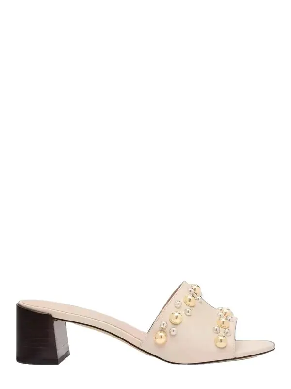 STUART WEITZMAN Perry Stud-embellished Sandals - Neutrals