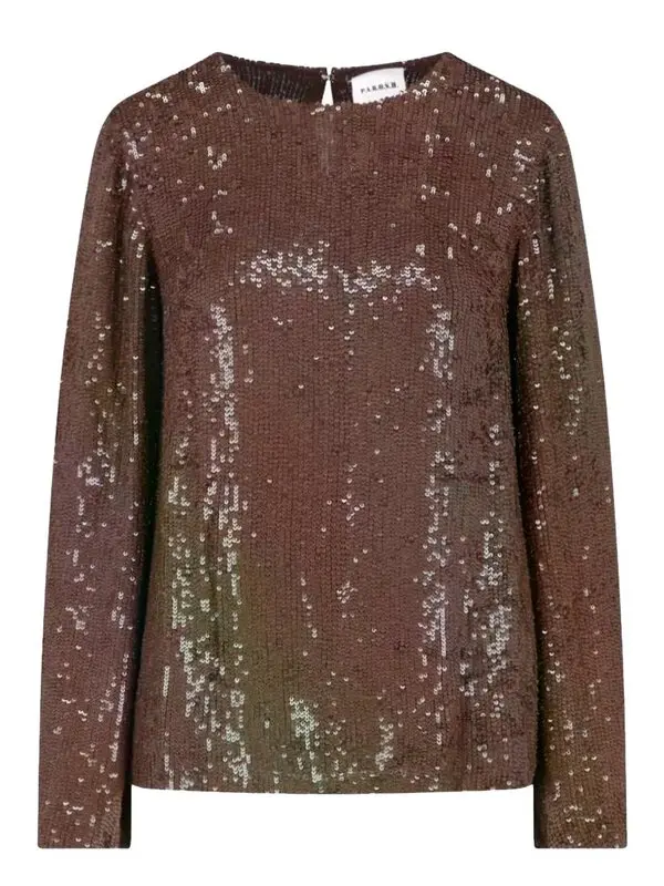 P.a.r.o.s.h Sequin-embellished Sweater - Brown