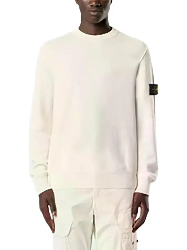 Stone Island 5100011 Pure Rws Wool Crew Neck Jumper - Neutrals