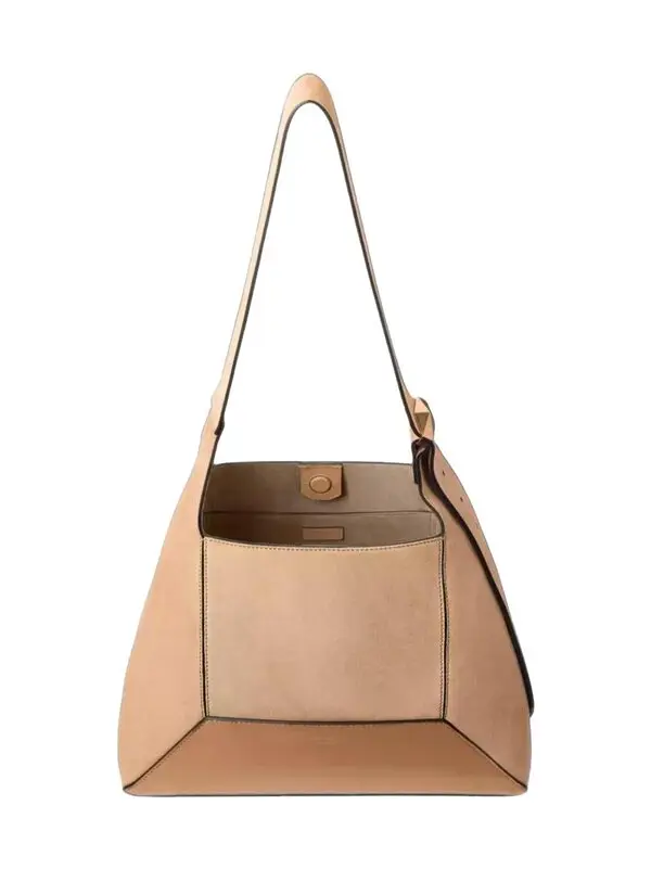 JIMMY CHOO Diamond Suede Shoulder Bag - Brown