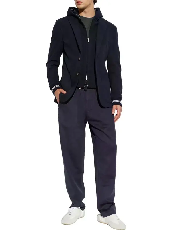 Eleventy Drawstring Straight-leg Trousers - Blue
