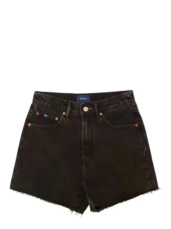 Denham Rini Frayed-hem Shorts - Black