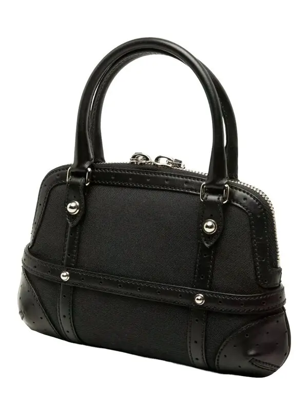 Gucci 2000-2015 Canvas Reins Handbag - Black