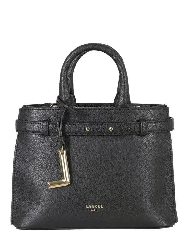 LANCEL Faubourg Belted Leather Handbag - Black