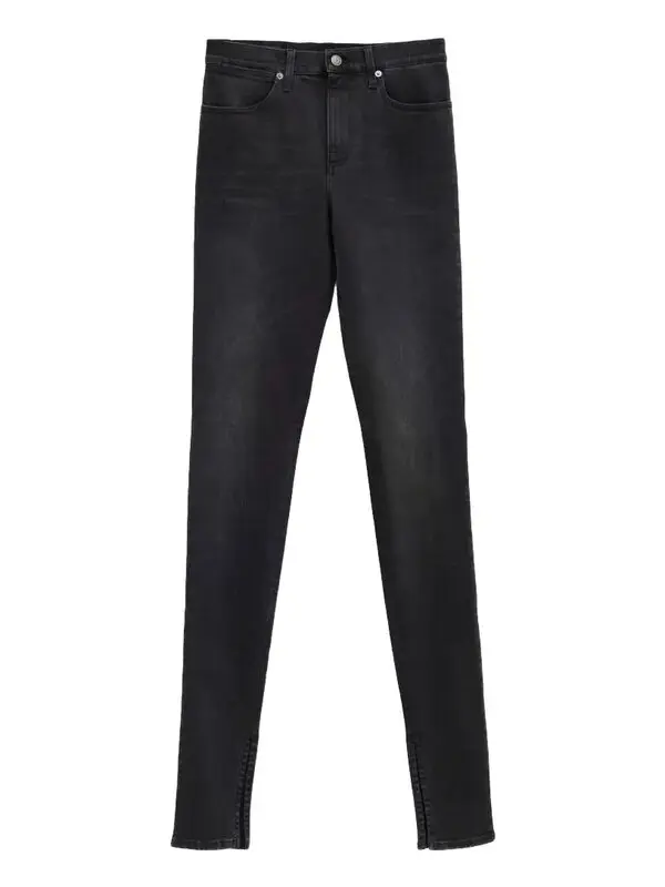 Gucci Washed Cotton Denim Skinny Pants - Black