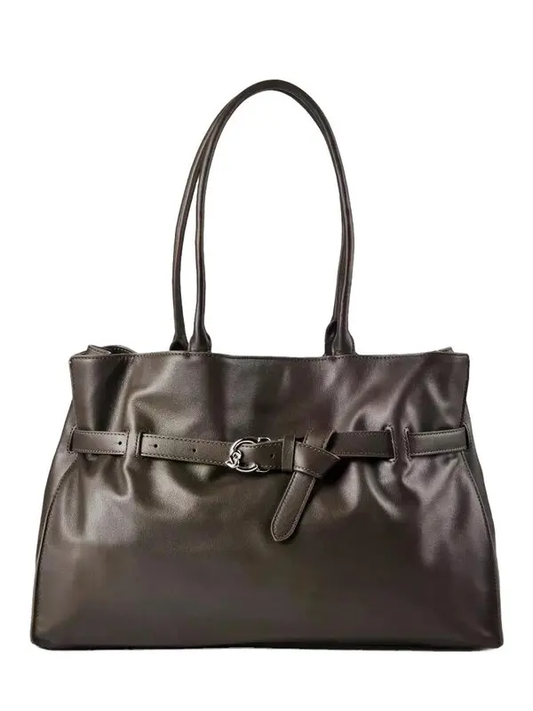 COCCINELLE Sabine Soft Belted Shoulder Bag - Brown