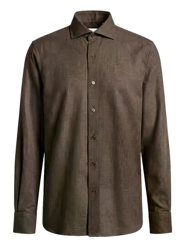 Peserico Long-sleeve Button-down Shirt - Brown