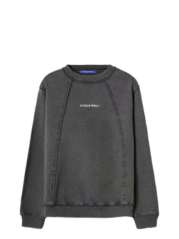 A-COLD-WALL* Logo-print Raw-edge Sweater - Grey