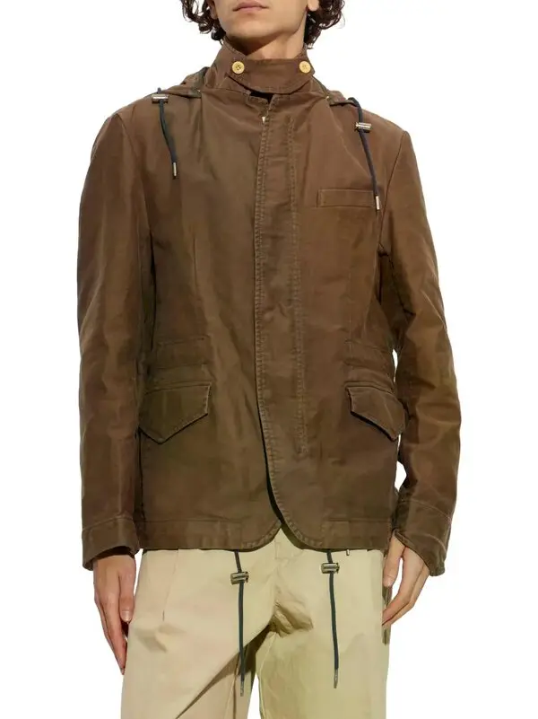 Sacai Detachable-hood Jacket - Brown