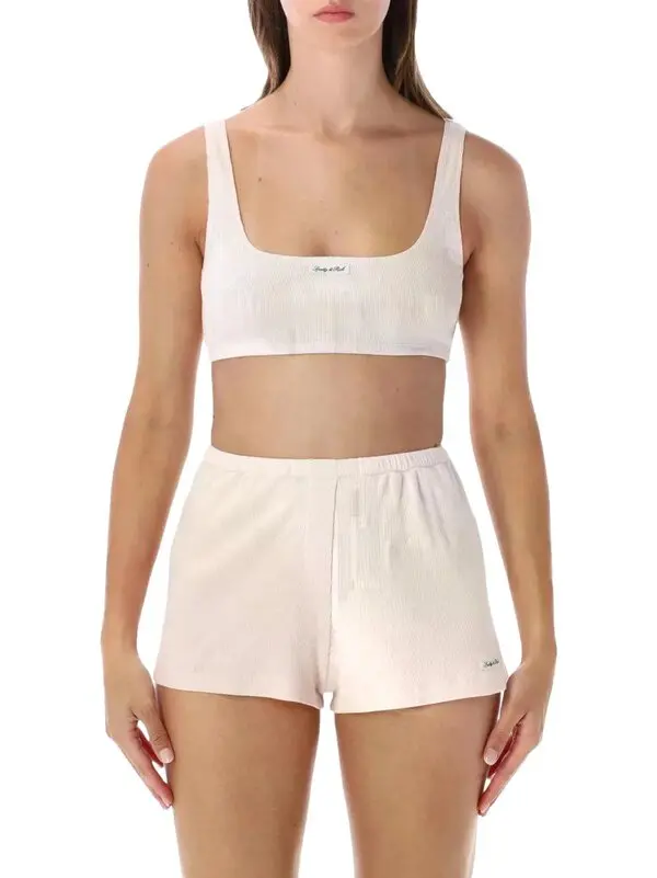 Sporty & Rich Ribbed-knit Top - Pink