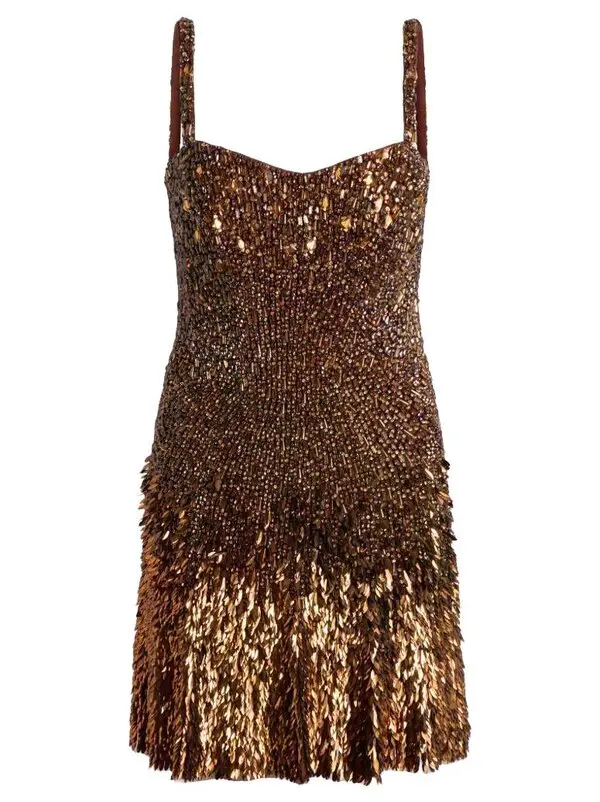 Jenny Packham Nima Short Dress - Brown