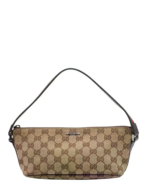 Gucci 2000-2015 Gg Canvas Web Boat Shoulder Bag - Neutrals