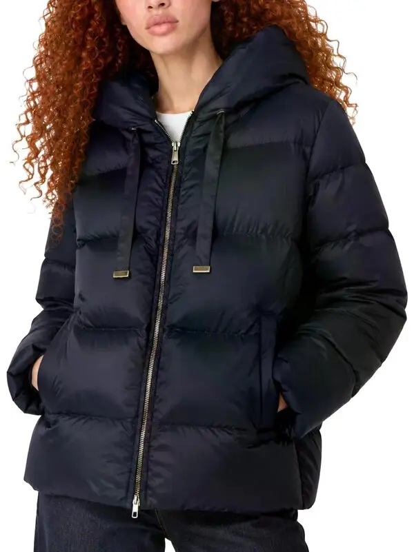 Max Mara Quilted Hooded Jacket - Blue