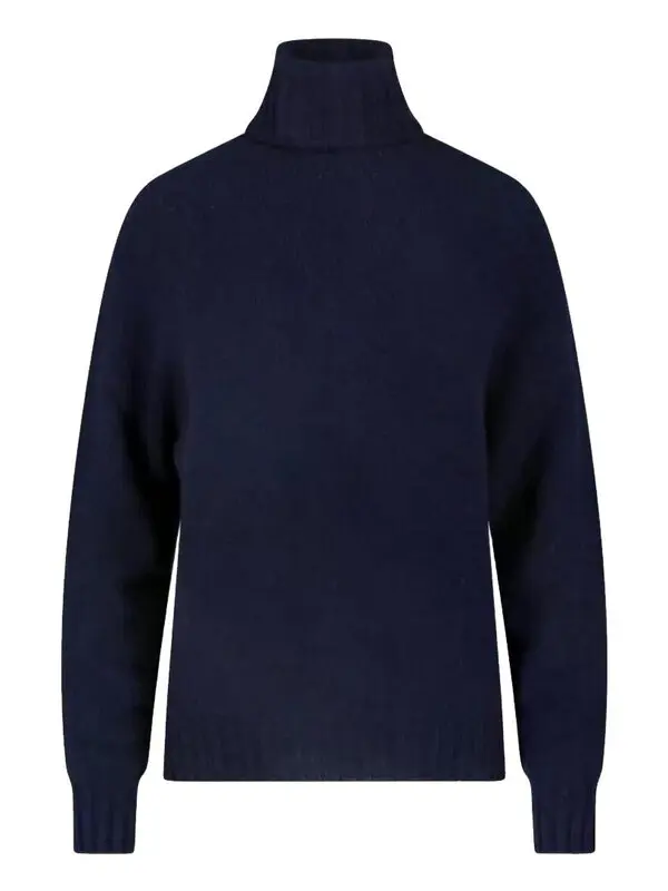MA'RY'YA Roll-neck Raglan-sleeve Sweater - Blue