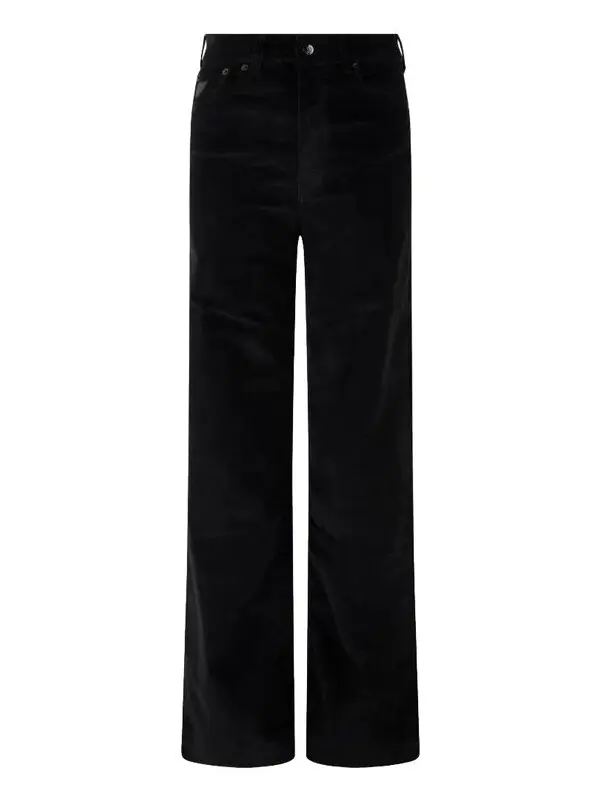 LOIS Corduroy Wide-leg Trousers - Black