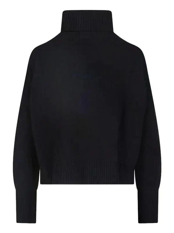MA'RY'YA Ribbed-knit Roll-neck Sweater - Black