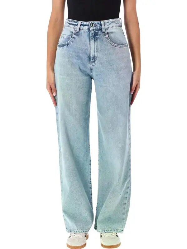 ICON DENIM LOS ANGELES Icon Poppy Washed Straight-leg Jeans - Blue