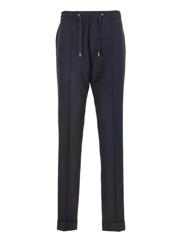 Paul Smith Drawcord-waist Turn-up Trousers - Blue