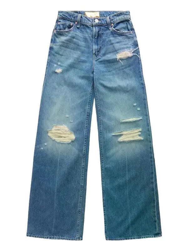 MOTHER The Rerun Distressed Jeans - Blue