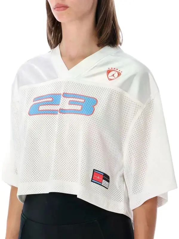 Nike Jordan Brooklyn Cropped Mesh T-shirt - White