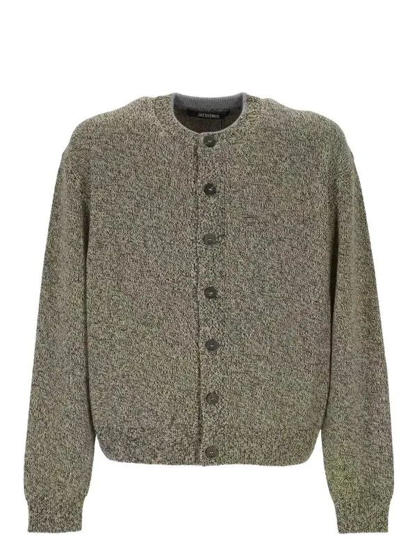 Jacquemus Logo-intarsia Button-up Cardigan - Green