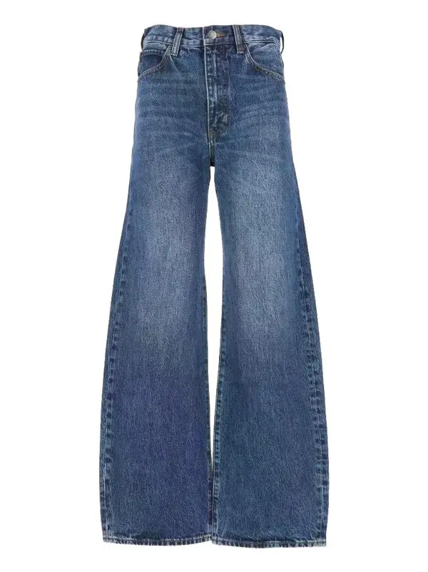 FRAME Bow Wide-leg Jeans - Blue